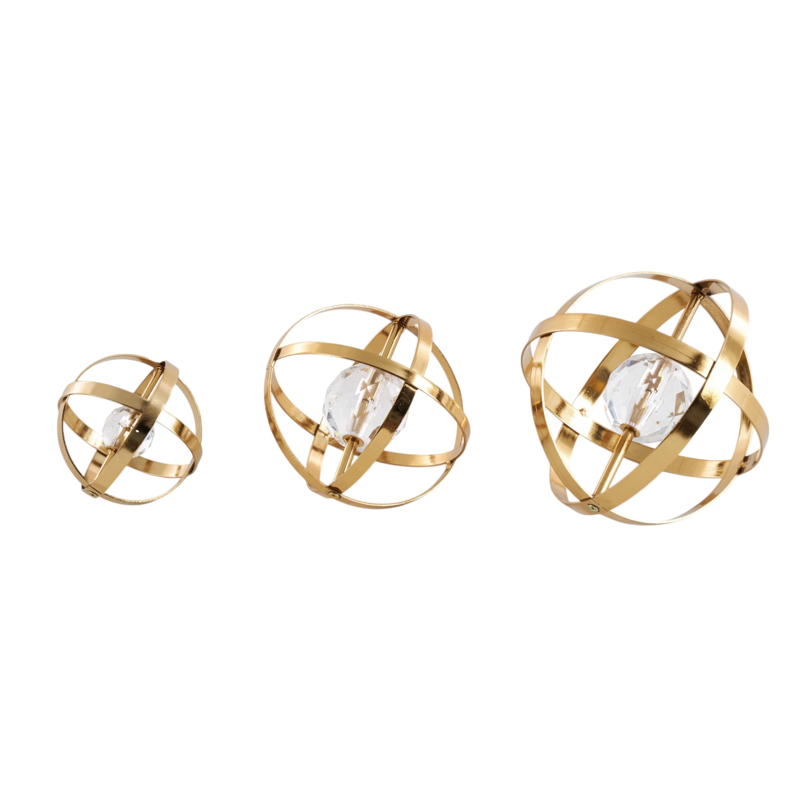 Deco 79 Metal Geometric Decorative Sculpture Orb Home Decor Statues ...