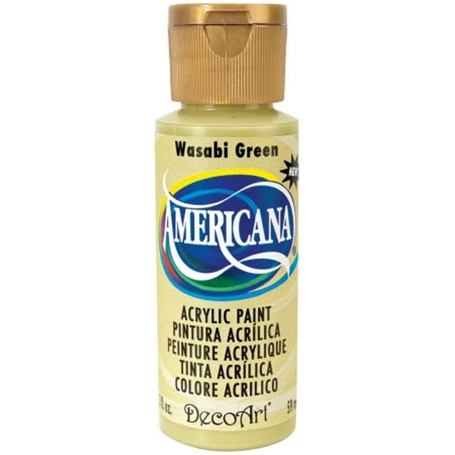 Deco Art 468159 Americana Acrylic Paint 2 Ounces-Wasabi Green-Opaque ...