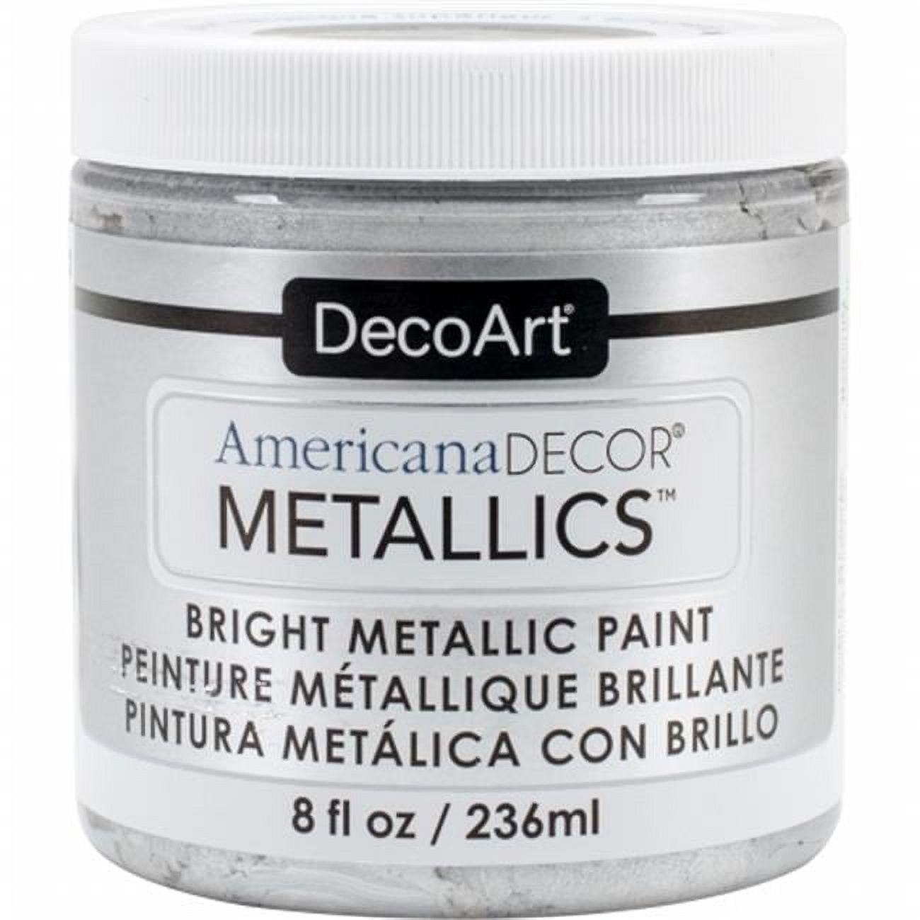 Deco Art 8 oz Americana Decor Metallic Paint, Sterling Silver - Walmart.com
