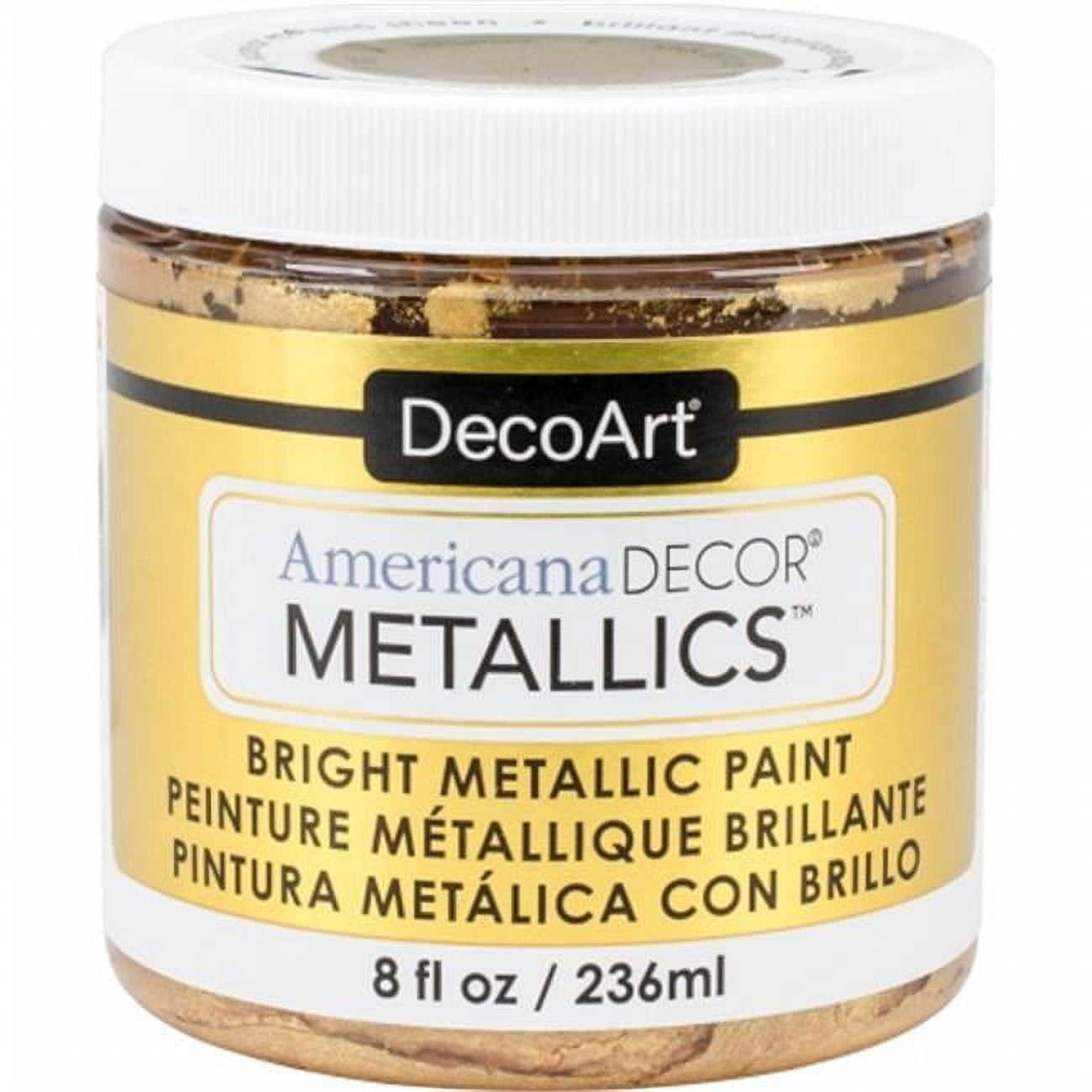 Deco Art ADMTL-04 8 oz a Decor Metallic Paint, 24k Gold - Walmart.com