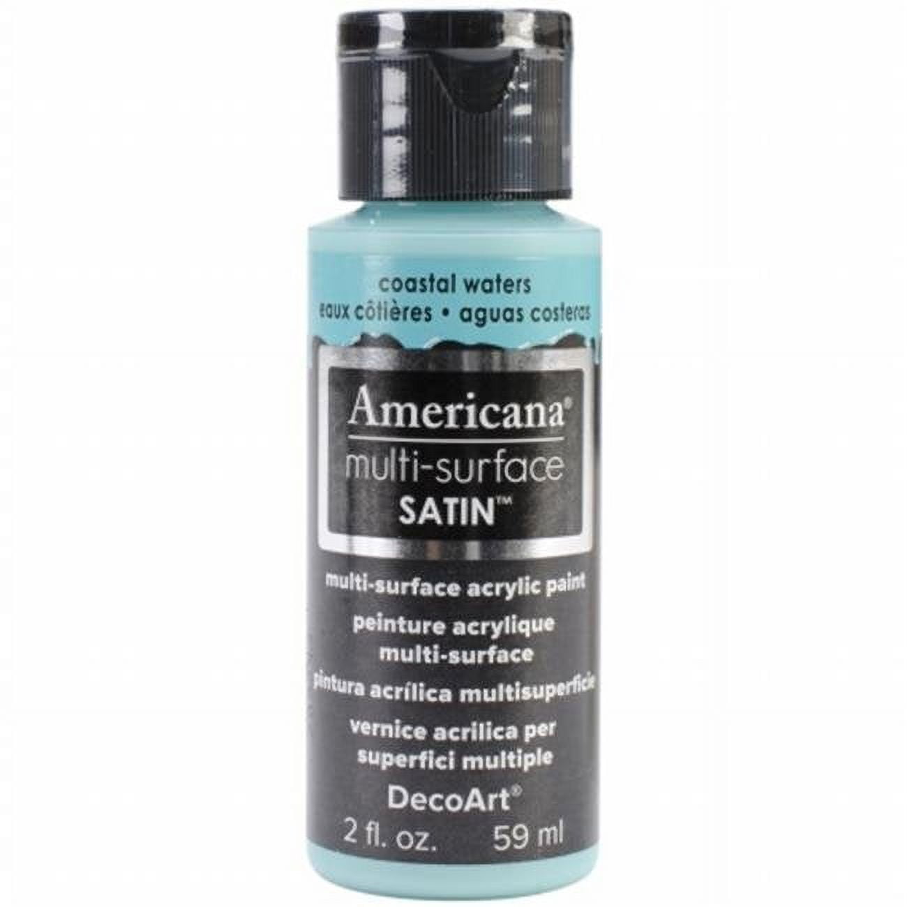 Deco Art Americana Multi-Surface Satin Acrylic Paint 2oz-Coastal Waters ...