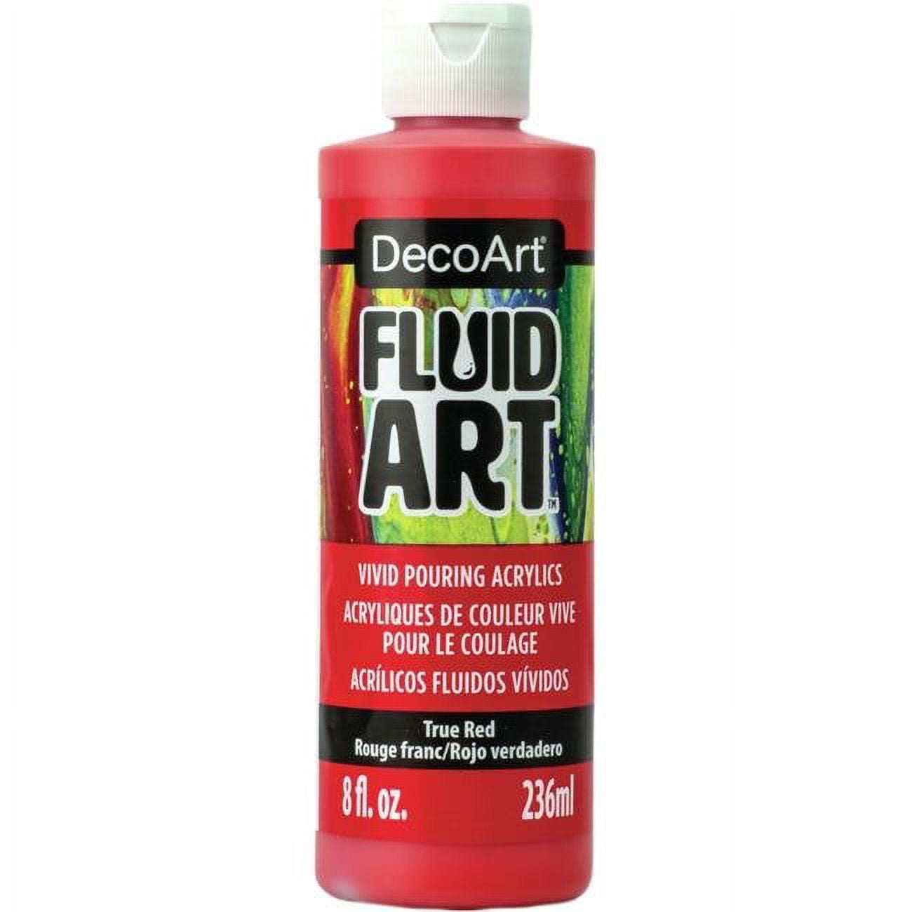 Deco Art DFA-03 True Red Fluid Art Ready To Pour Acrylic Paint ...