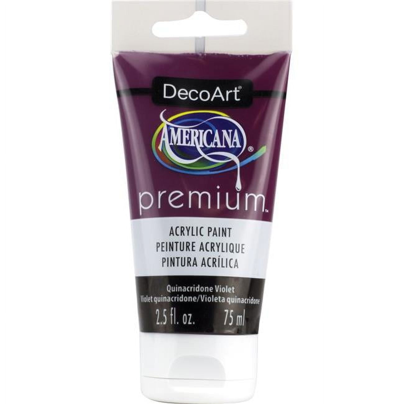 Deco Art DTA-01 Quinacridone Violet - Americana Prem Acrylic Tube Paint ...