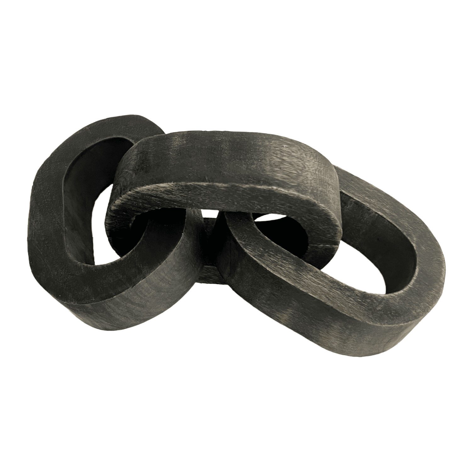 Deco Azul Black Wood Chain Link Decor, Book Shelf Decor, Decorative ...