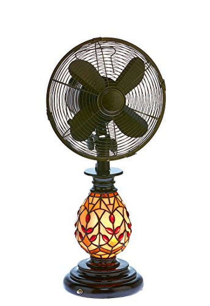 Table Fan/Light - Tiffany Glass Edwardian - Walmart.com