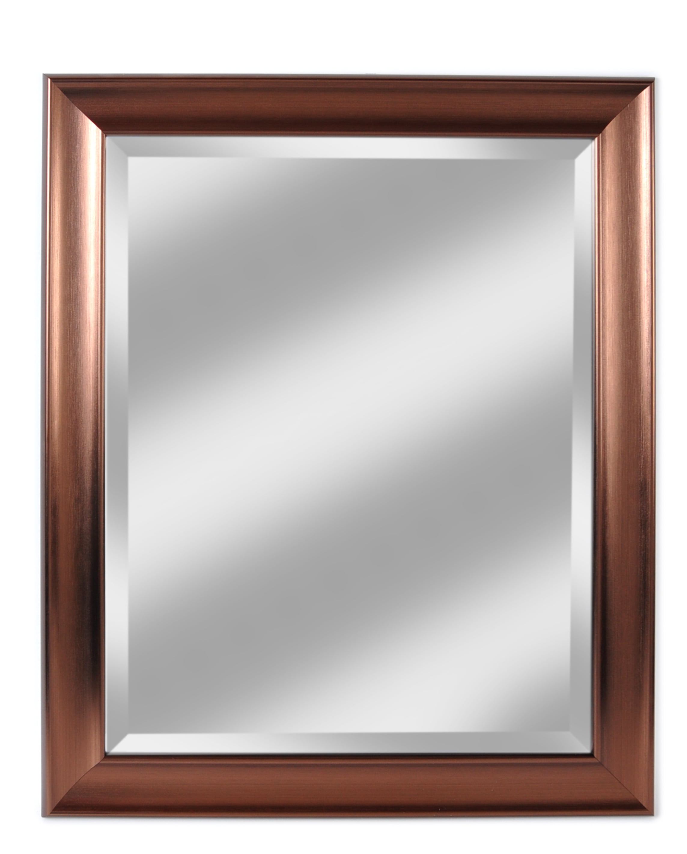 Deco Bronze 28" x 34" Beveled Glass Wall Mirror - Walmart.com