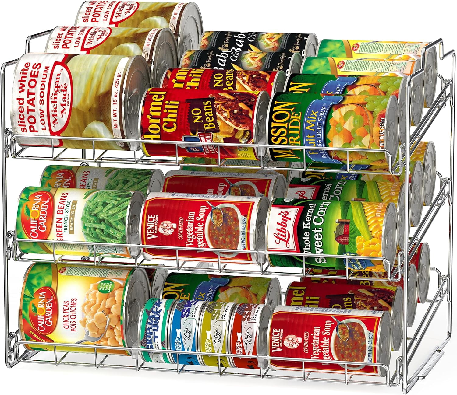 Deco Brothers Stackable Can Rack Organizer for Kitchen and Pantry ...