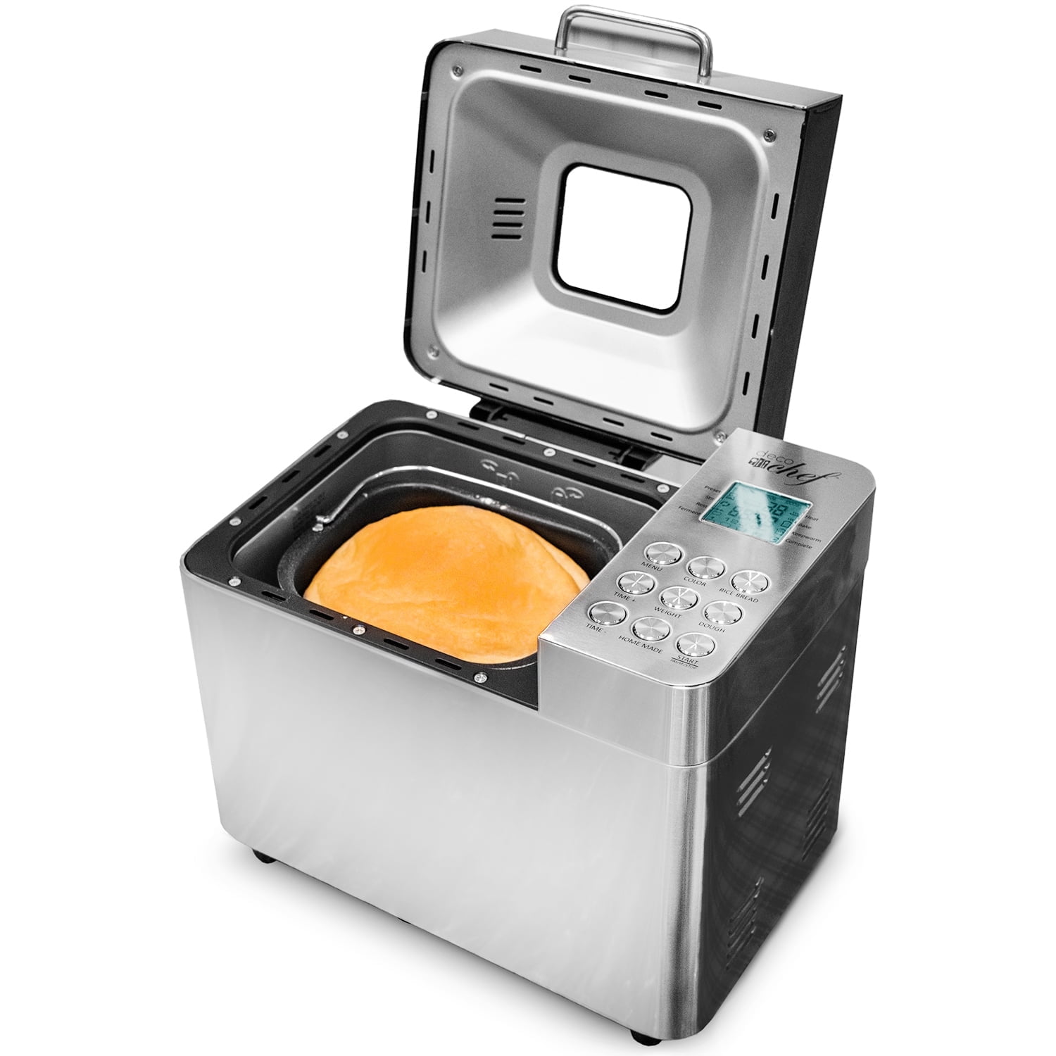 Free Shipping! Deco Chef 2 LB Stainless Steel Bread Maker with 25 Smart ...