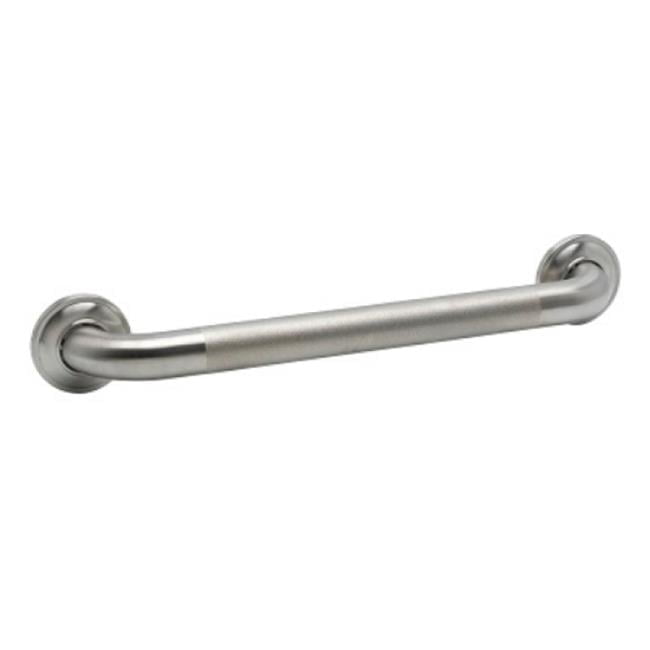 Deco End Cap Peened 304ST 18 in. Brushed Nickel Grab Bar - Walmart.com