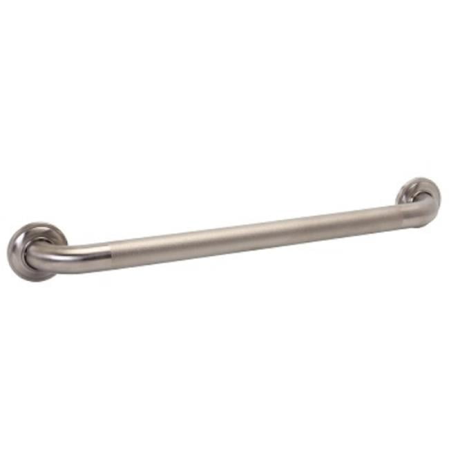 Deco End Cap Peened 304ST 24 in. Brushed Nickel Grab Bar - Walmart.com