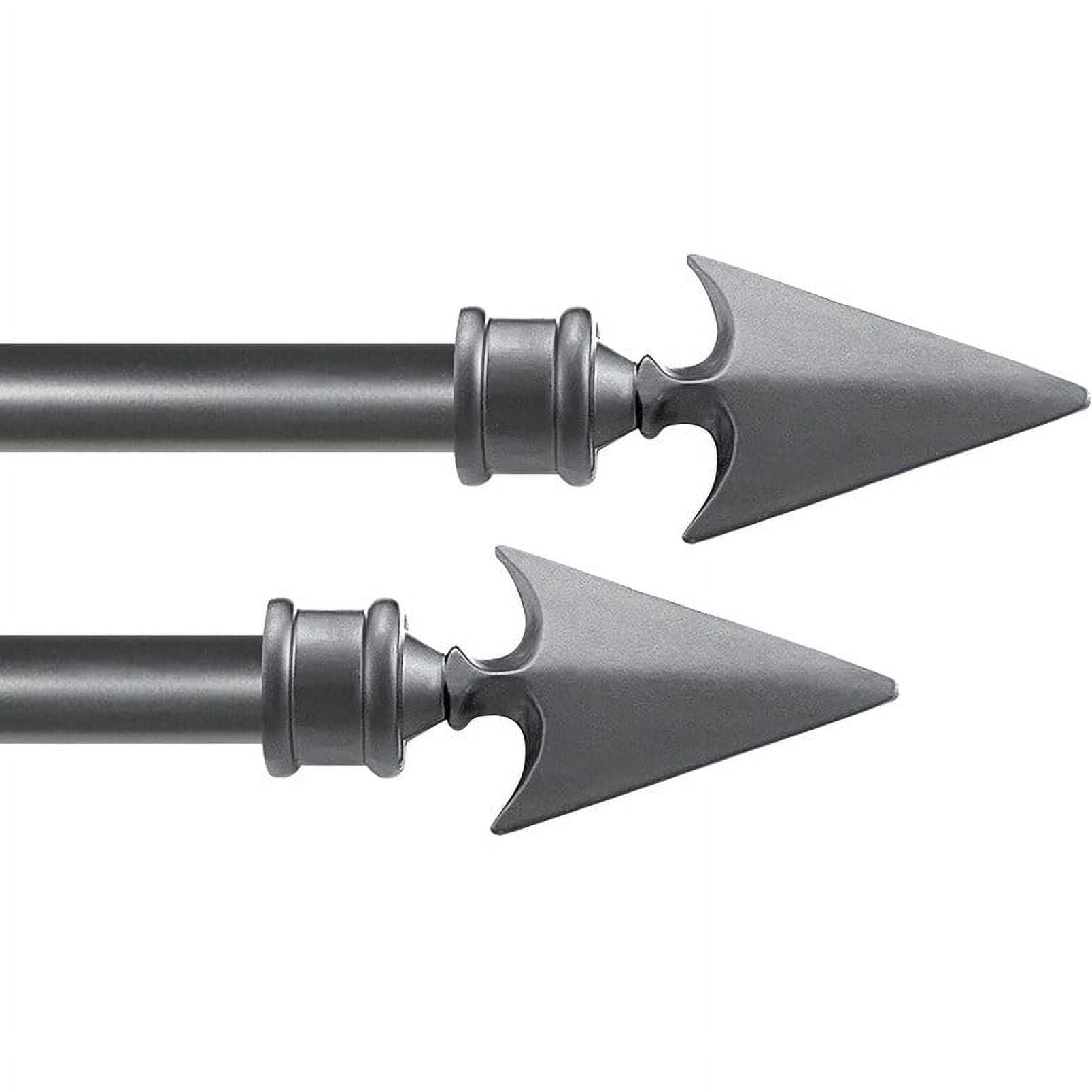 Deco Essential 2 Pack 66 to 120 Inch Adjustable Curtain Rod for Windows ...