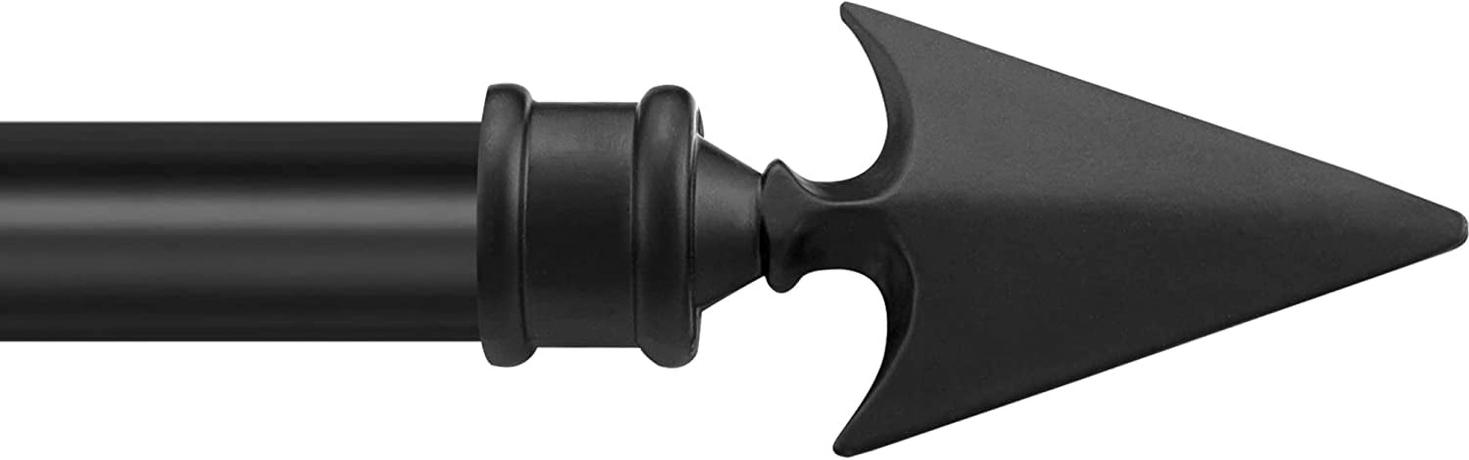 Deco Essential Black Arrow Curtain Rods for Windows & Doors 36 to 66 ...