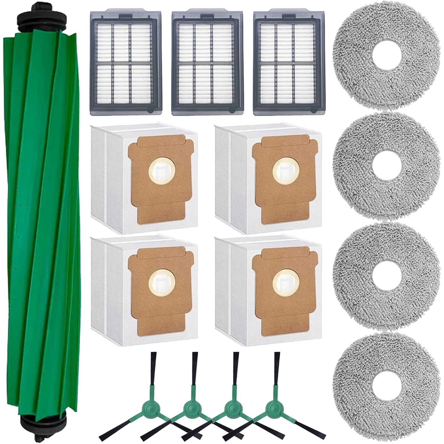 Deco Essentials 16Pcs Replacement Kits for iRobot Roomba Plus, Brushes ...