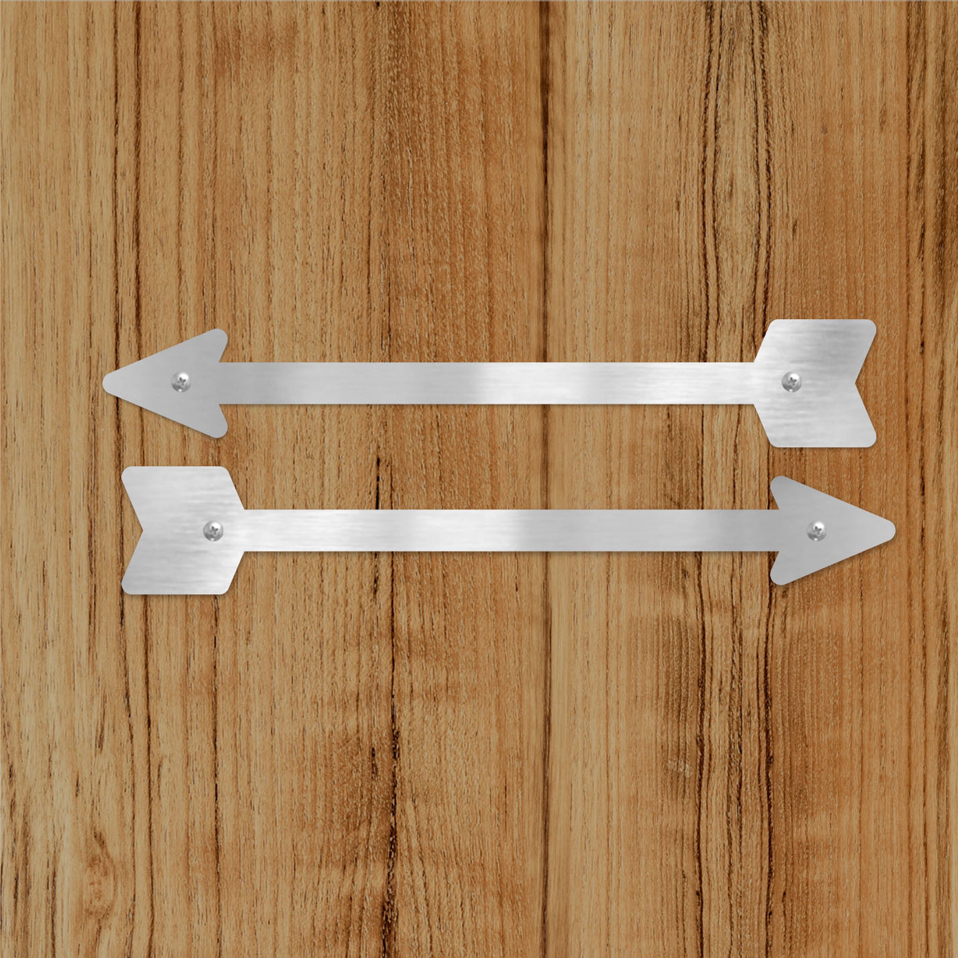 Deco Gables Designs Arrow Pair Modern Hanging Brushed Stainless Steel ...
