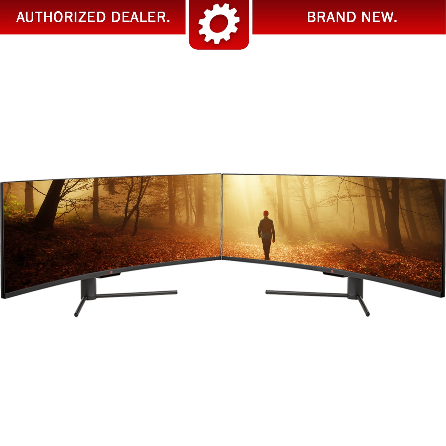 Deco Gear 2-Pack 43" Curved Ultrawide E-LED Gaming Monitor, 32:10 ...