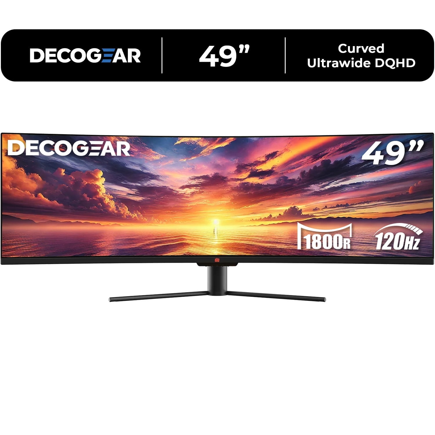 "Deco Gear 49"" 5K Curved Gaming Monitor, 120 Hz, 101% NTSC, 100% sRGB ...