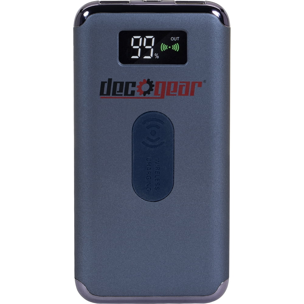 Deco Gear 8000mAh Power Bank with Wireless Surface Charging, Portable ...