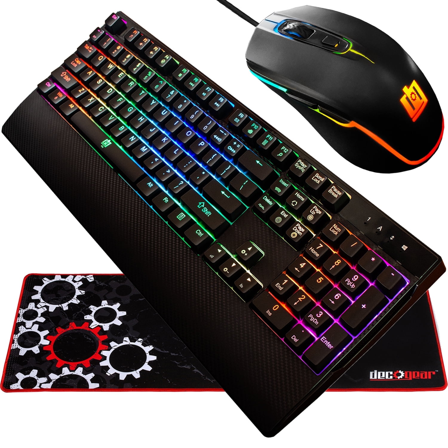Deco Gear Gaming Accessory Bundle - Mechanical 18-Mode 104 Key RGB ...