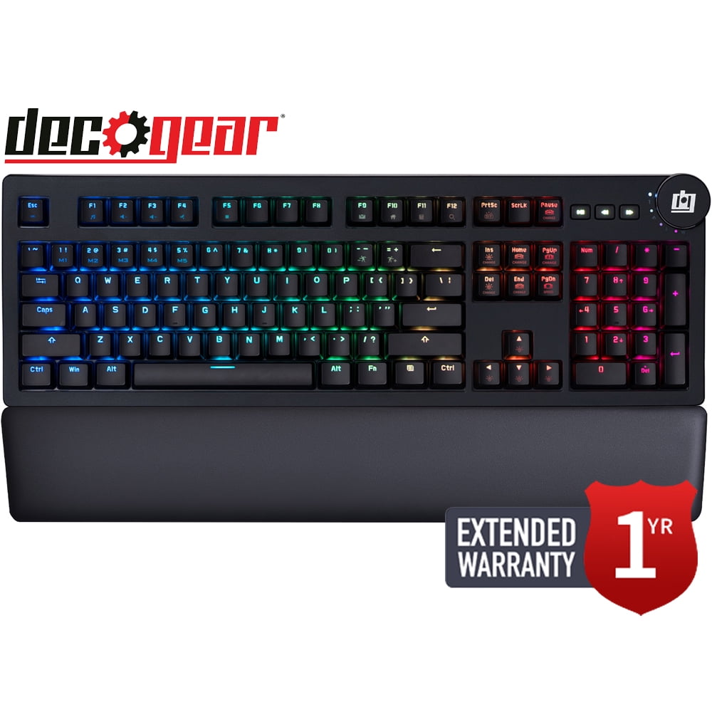 Deco Gear KMECHY1K Mechanical Keyboard Cherry MX Red w/ Ergonomic Palm ...