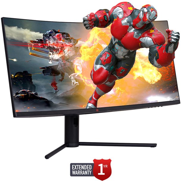 Deco Gear VIEW304 34 inch 3440x1440 21:9 Ultrawide Curved Monitor ...