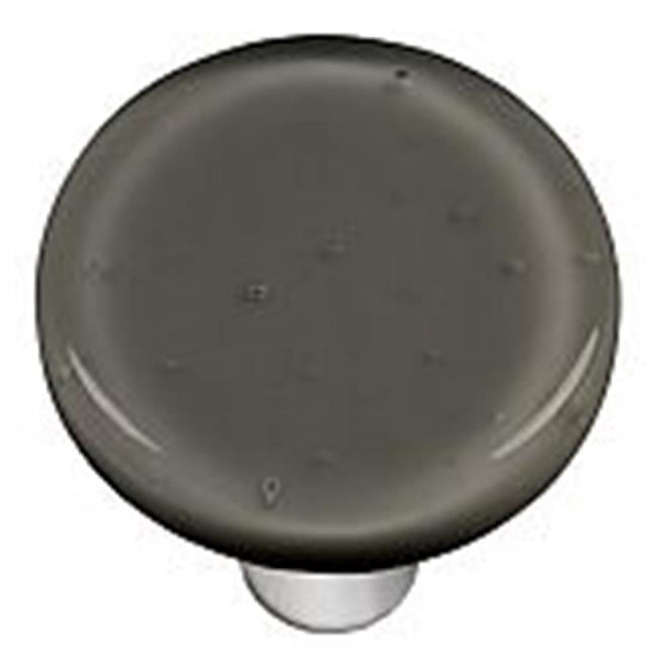 Deco Gray Round Glass Cabinet Knob - Aluminum Post - Walmart.com
