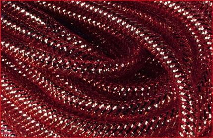 Deco Mesh Flex Tubing with Metallic Foil (Burgundy with Gold) 30 Yards ...
