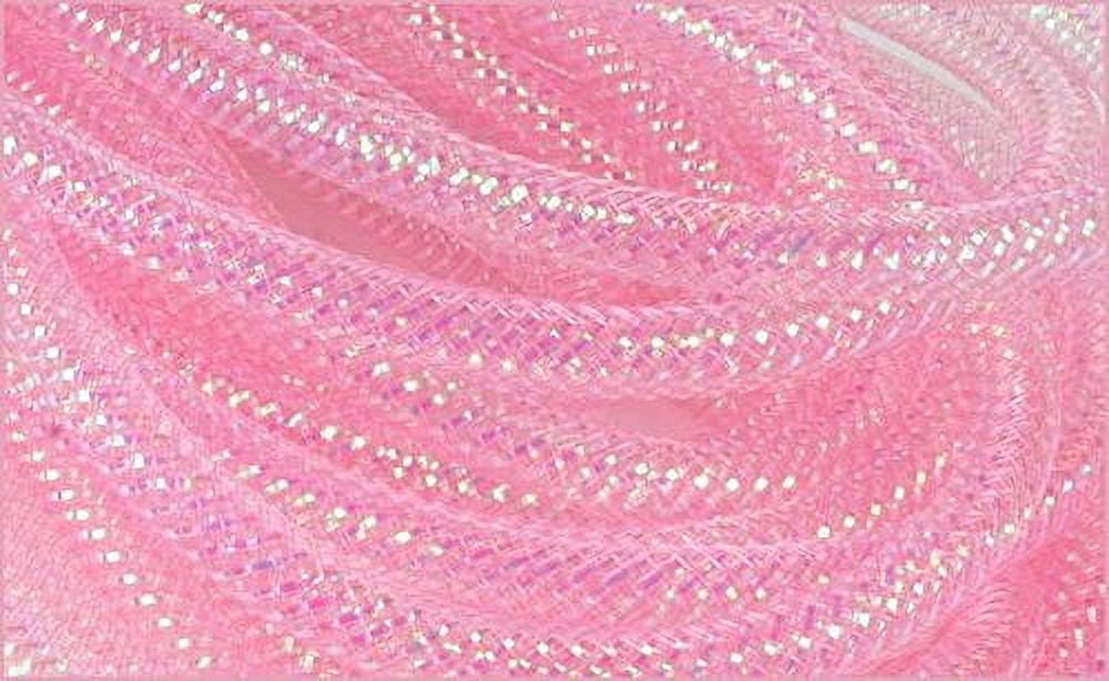 Deco Mesh Flex Tubing with Metallic Foil (Pink) 8mm x 30 Yards ...