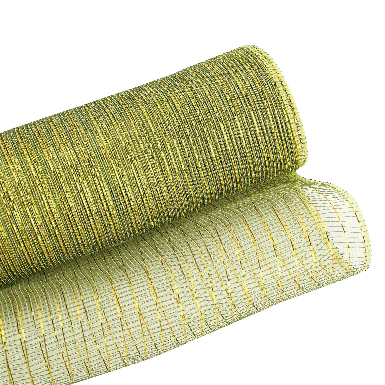 Deco Mesh Ribbon, 1 Roll 10 Yard Metallic Mesh Ribbon, Metallic Poly ...