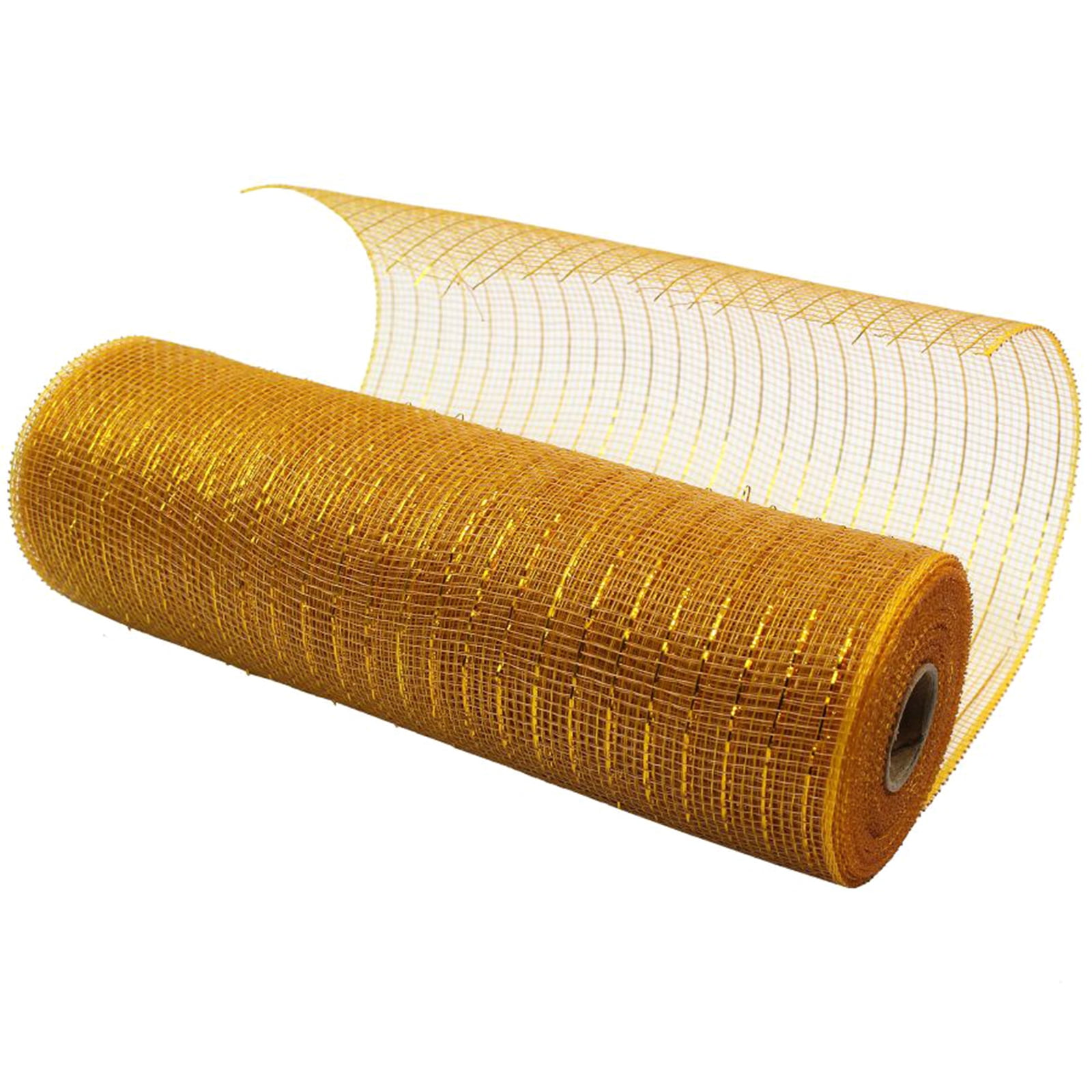 Deco Mesh Ribbon For Wreath Metallic Foil Mesh Fabric Roll for Crafts ...