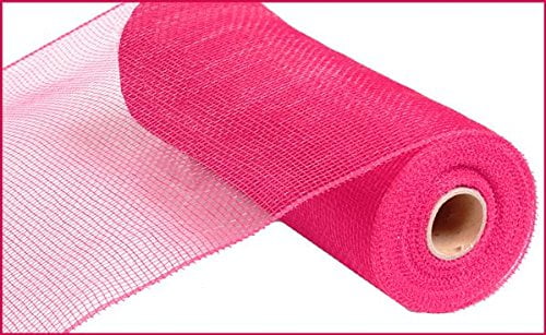 Deco Poly Mesh Ribbon - Hot Pink Non Metallic - 10 Inch x 30 Feet ...