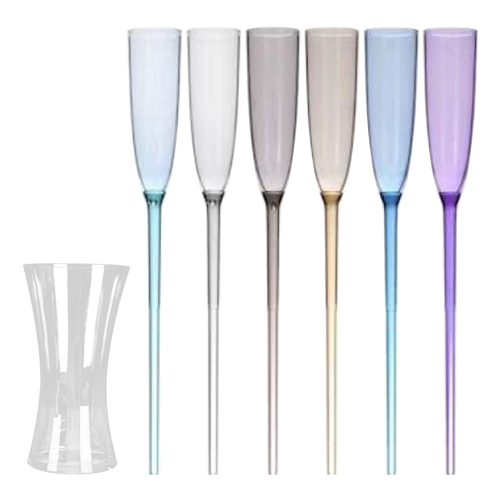 Deco Stemmed Glassware Muted Vintage Glasses for Champagne, Cocktail ...