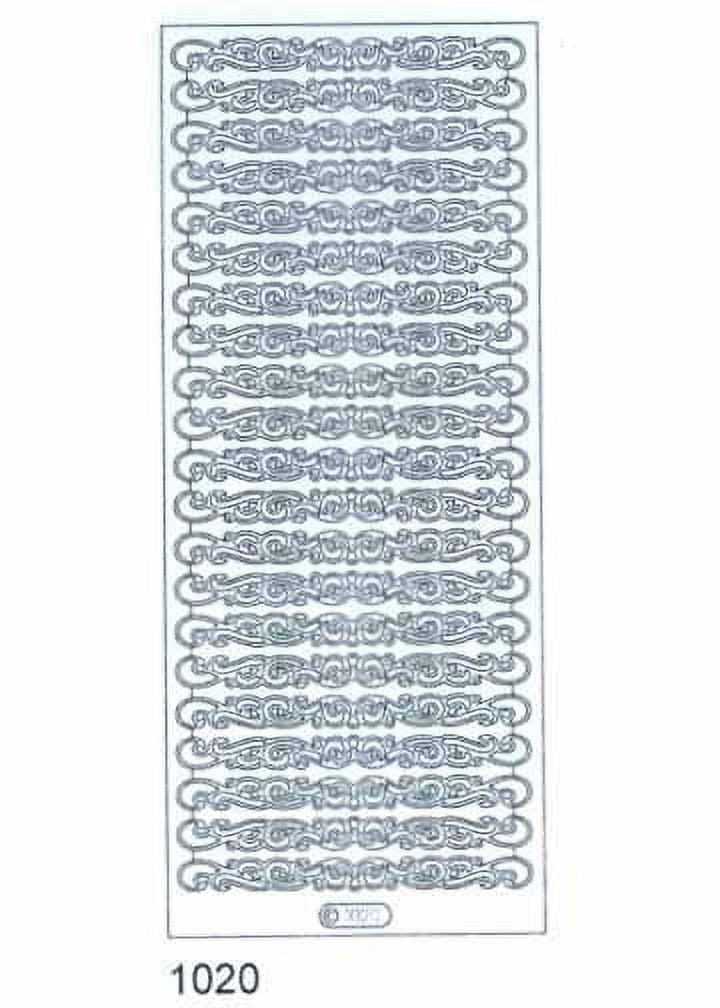 Deco Stickers - Borders Scrolls - Silver - Walmart.com