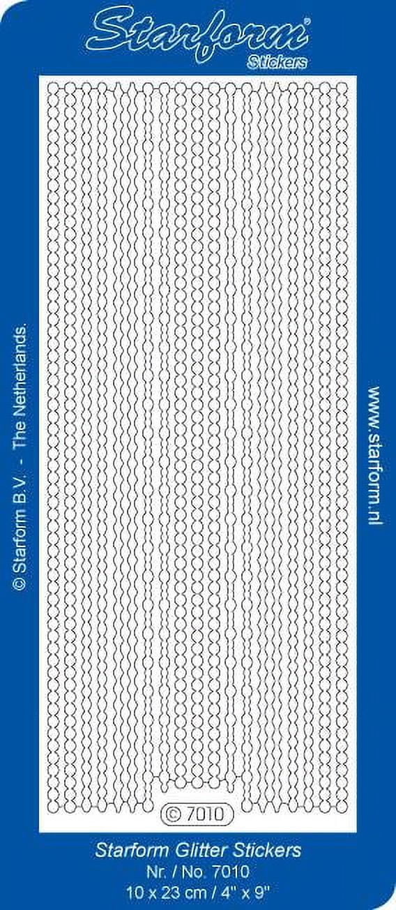 Deco Stickers - Borders - Transparent Glitter Gold - Walmart.com