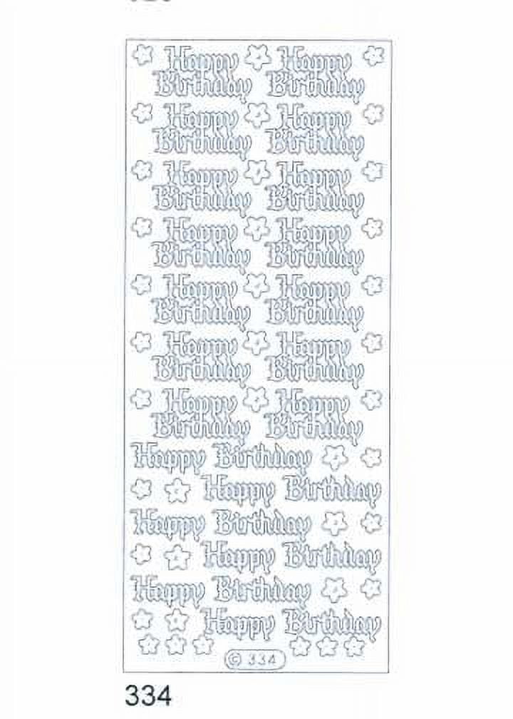 Deco Stickers - Happy Birthday - Holographic Red - Walmart.com