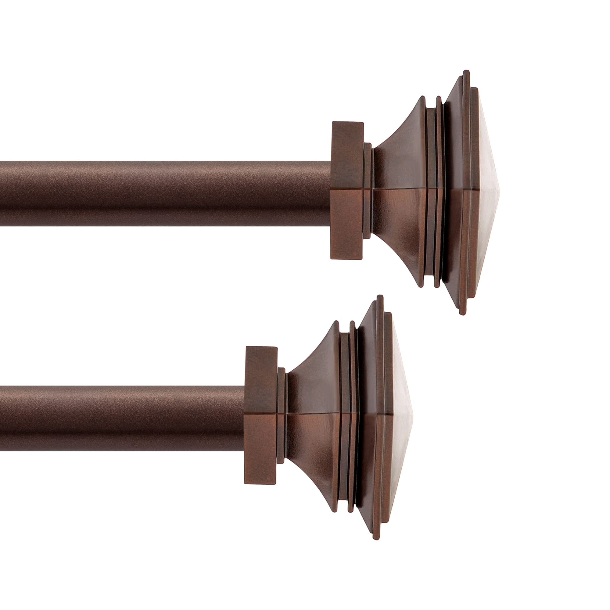 Deco Window 36 to 66 Inches 2 Pcs Adjustable Curtain Rod for Windows ...