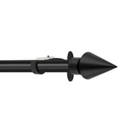Deco Essential Iron Drapery: Black Extendable Curtain Rod (66-120inches ...