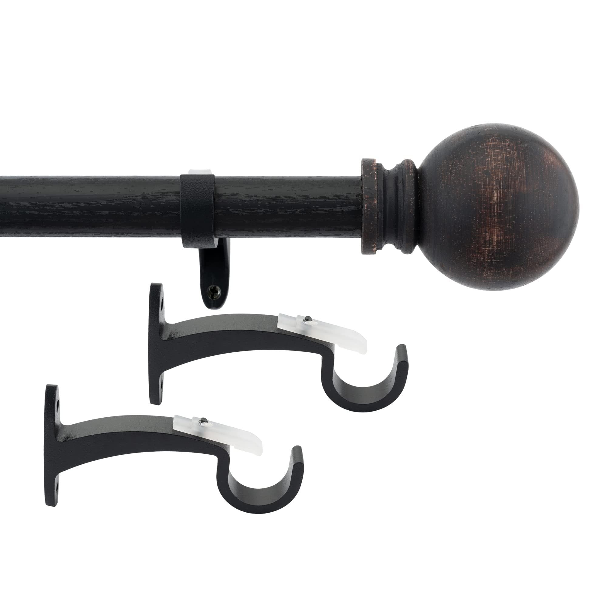 Deco Window 36 to 66 Inches Adjustable Farmhouse Curtain Rod for ...