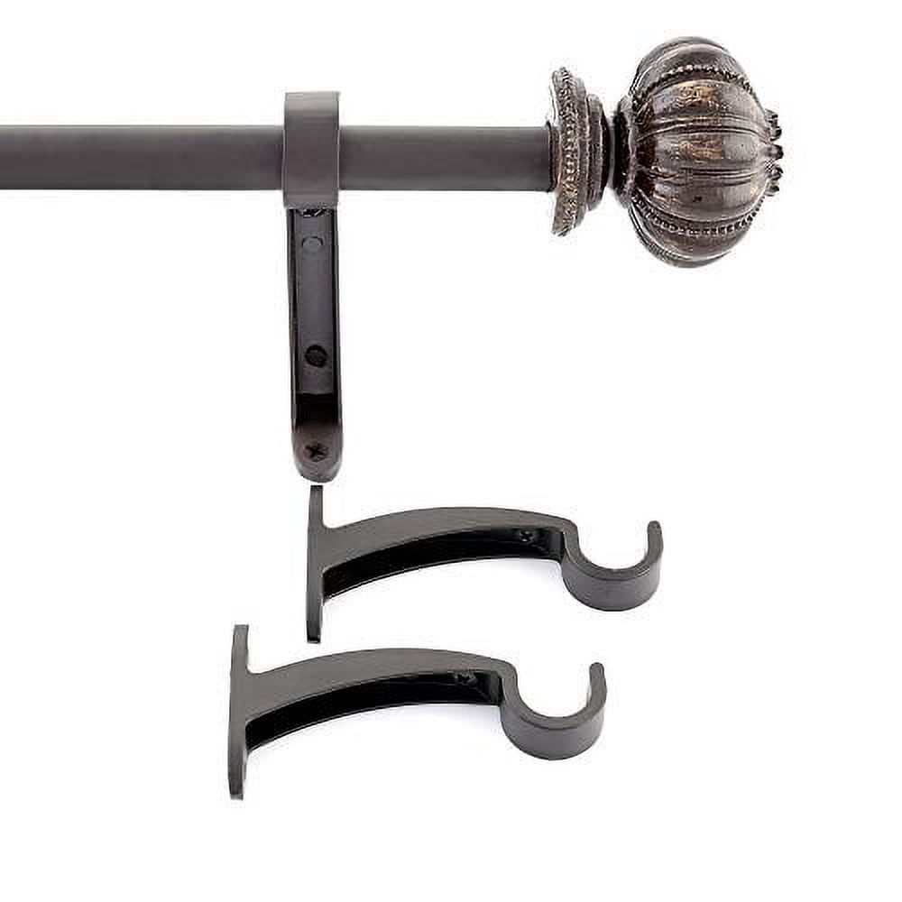 Deco Window 36" to 66" inches Extendable Curtain Rod for windows with ...