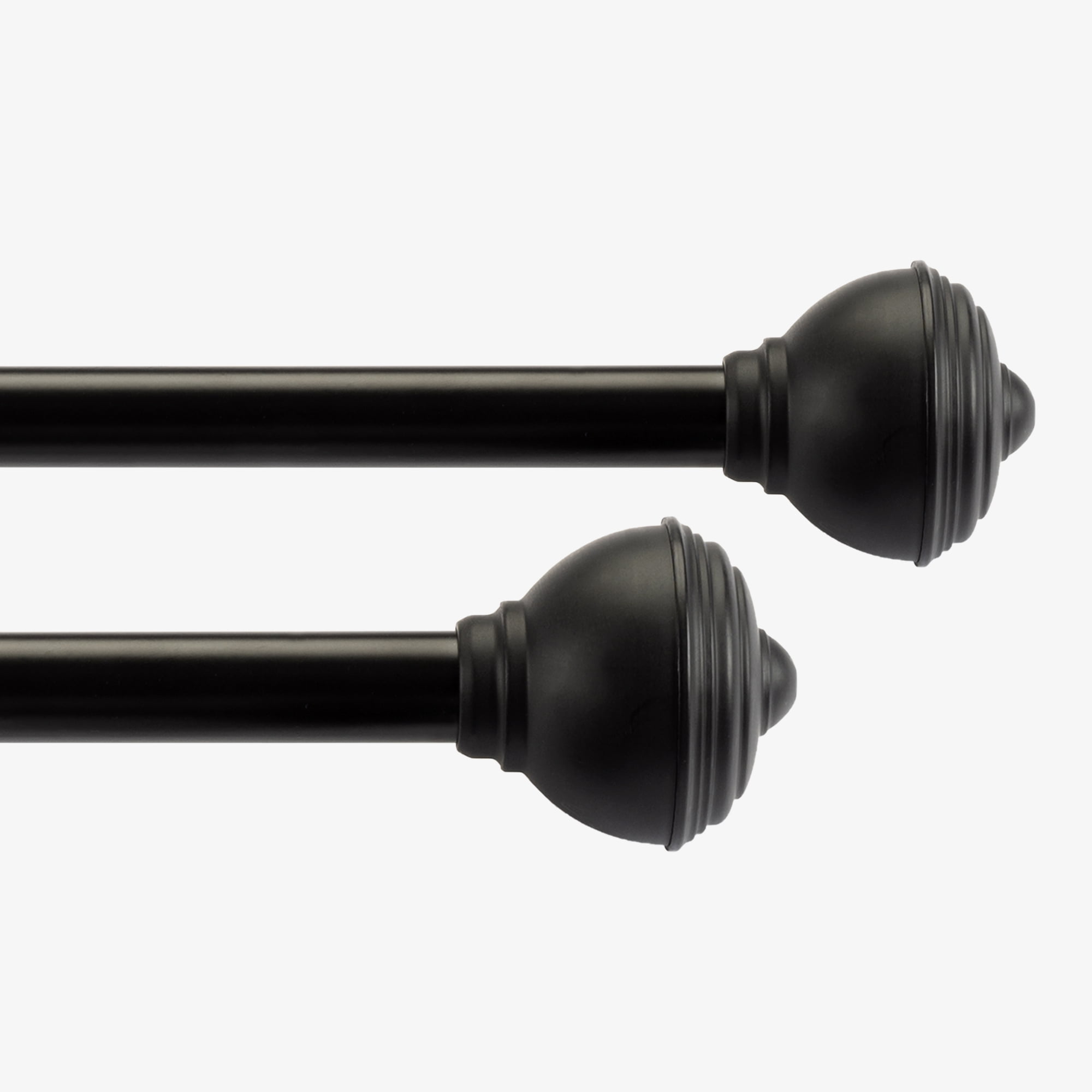 Deco Window Decorative Set: Extendable 48-84 Inch Black Curtain Rod ...