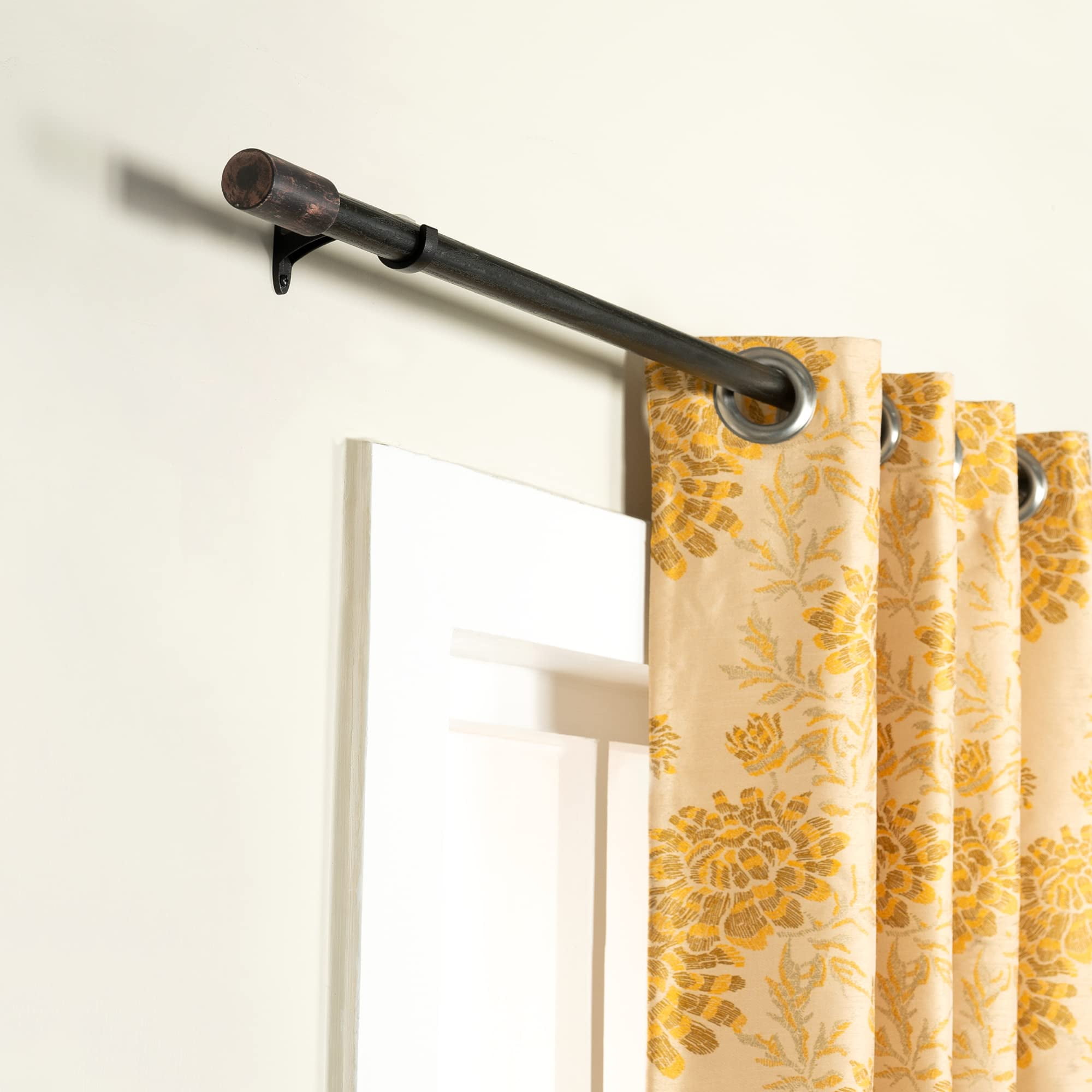Deco Window 52 to 144 inches Extendable Curtain Rod For Windows with ...
