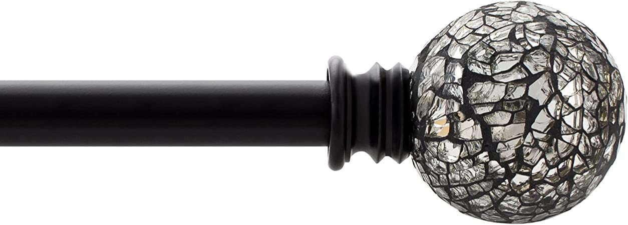 Deco Window 72 to 144 Inches Adjustable Curtain Rod for Windows with ...