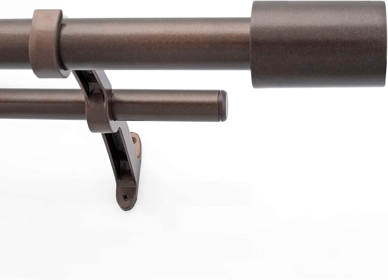 Deco Window 72 to 144 Inches Adjustable Double Curtain Rod for Windows ...