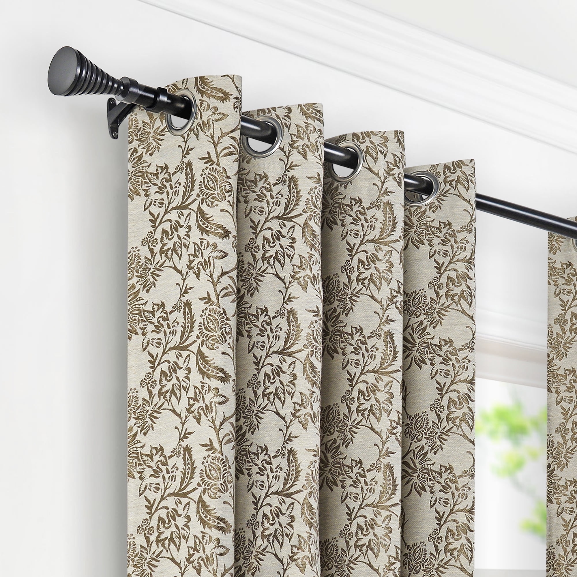 Deco Window 72 to 144 inches Extendable Curtain Rod for Windows with ...