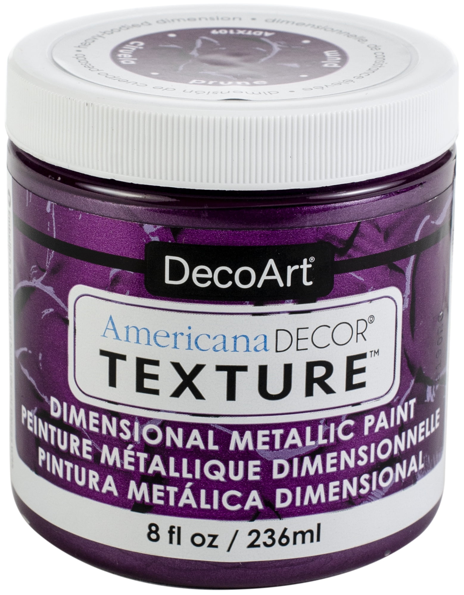 DecoArt American Decor Texture Paint - Plum Metallic, 8 oz - Walmart.com