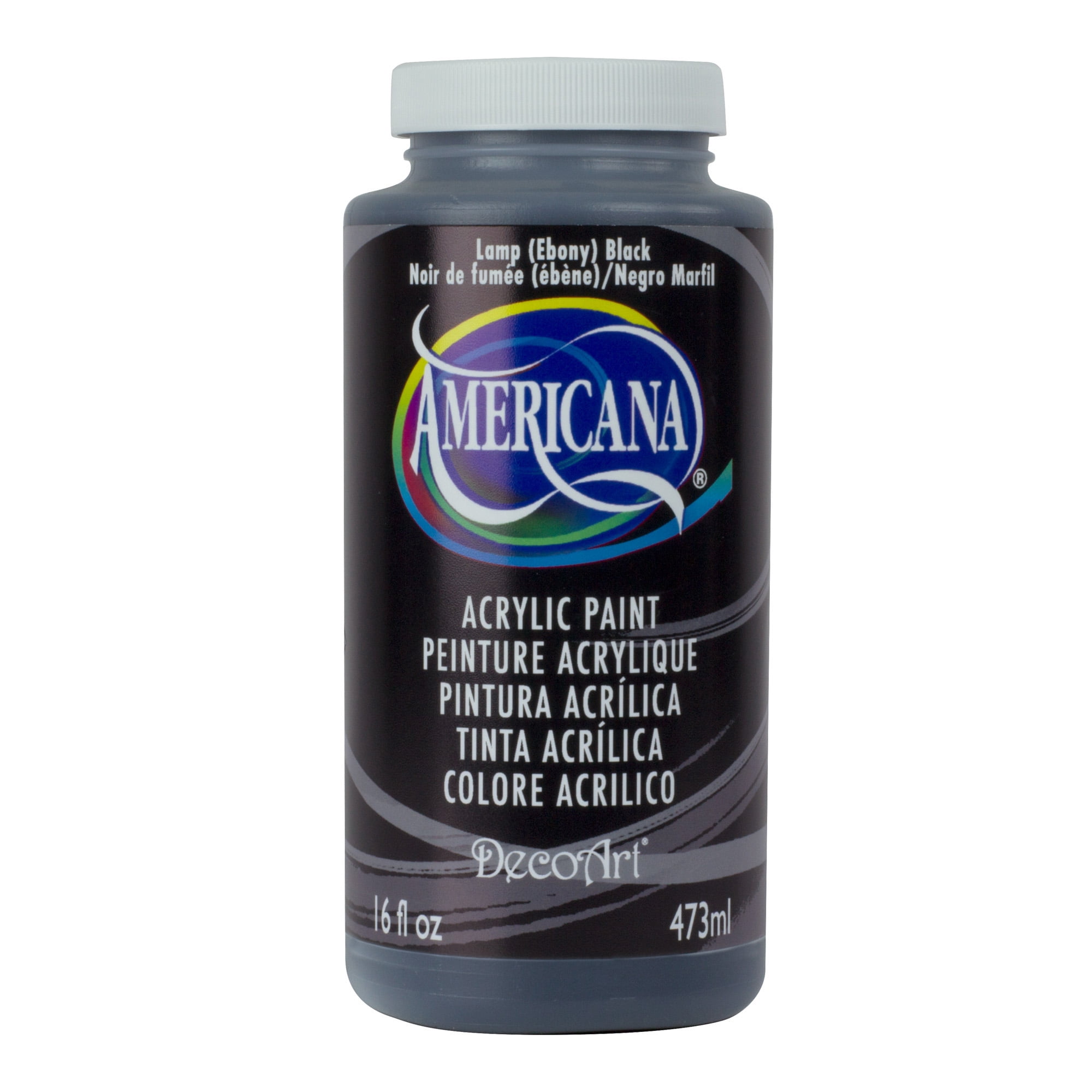 DecoArt Americana Acrylic Color, 16 oz., Lamp Black - Walmart.com