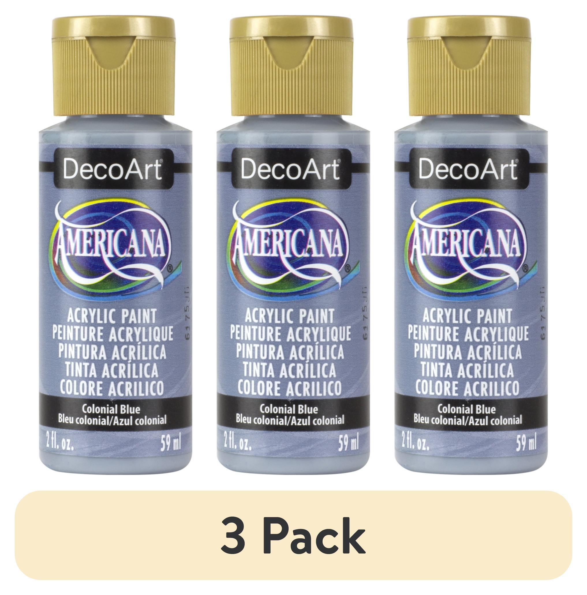 (3 pack) DecoArt Americana Acrylic Color, 2 oz., Colonial Blue ...