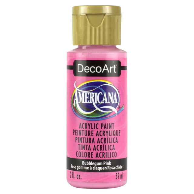 DecoArt Americana Acrylic Paint, 2 oz., Bubblegum Pink - Walmart.com