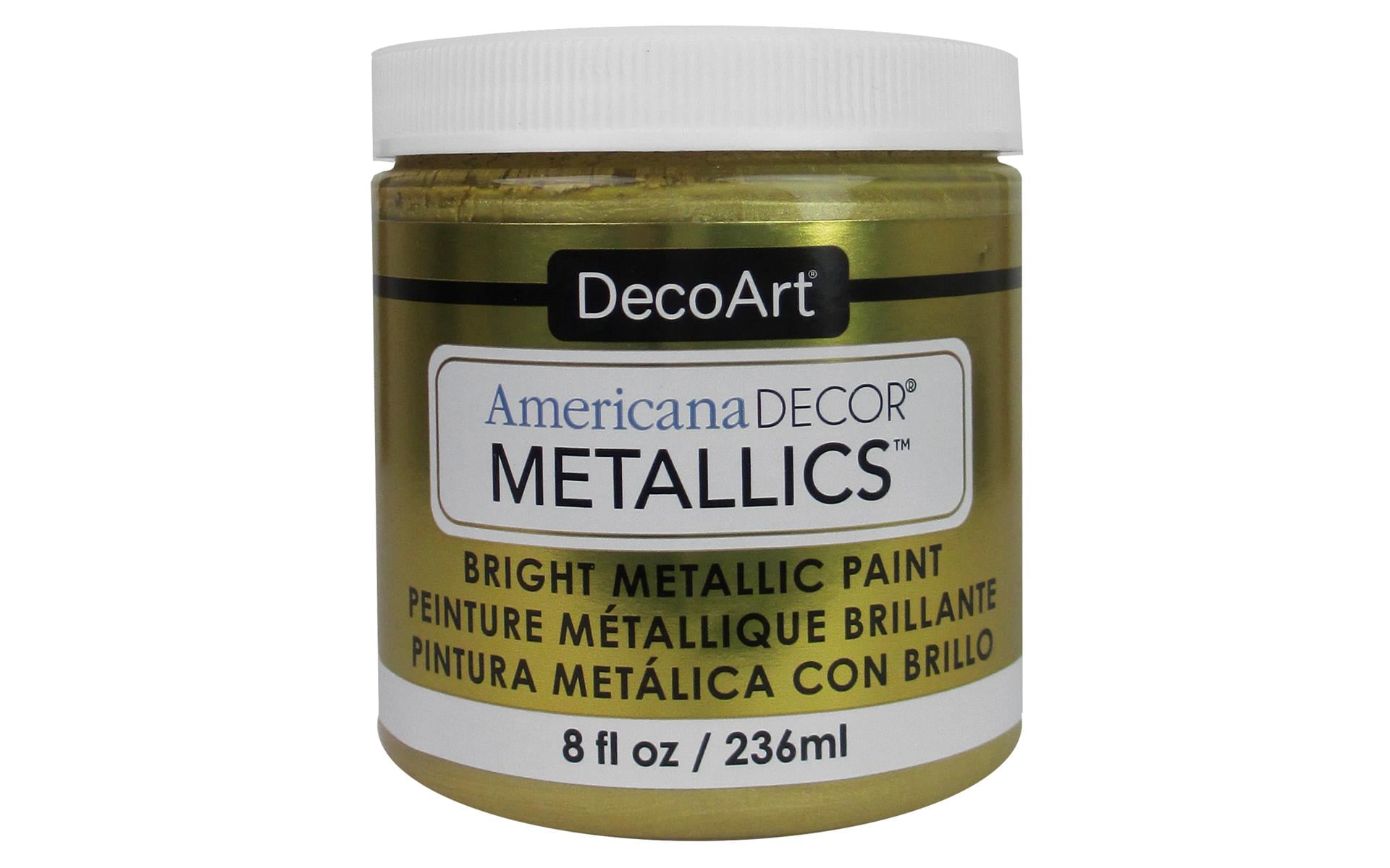 DecoArt Americana Decor Metallics Craft Paint, Soft Gold, 8-oz ...