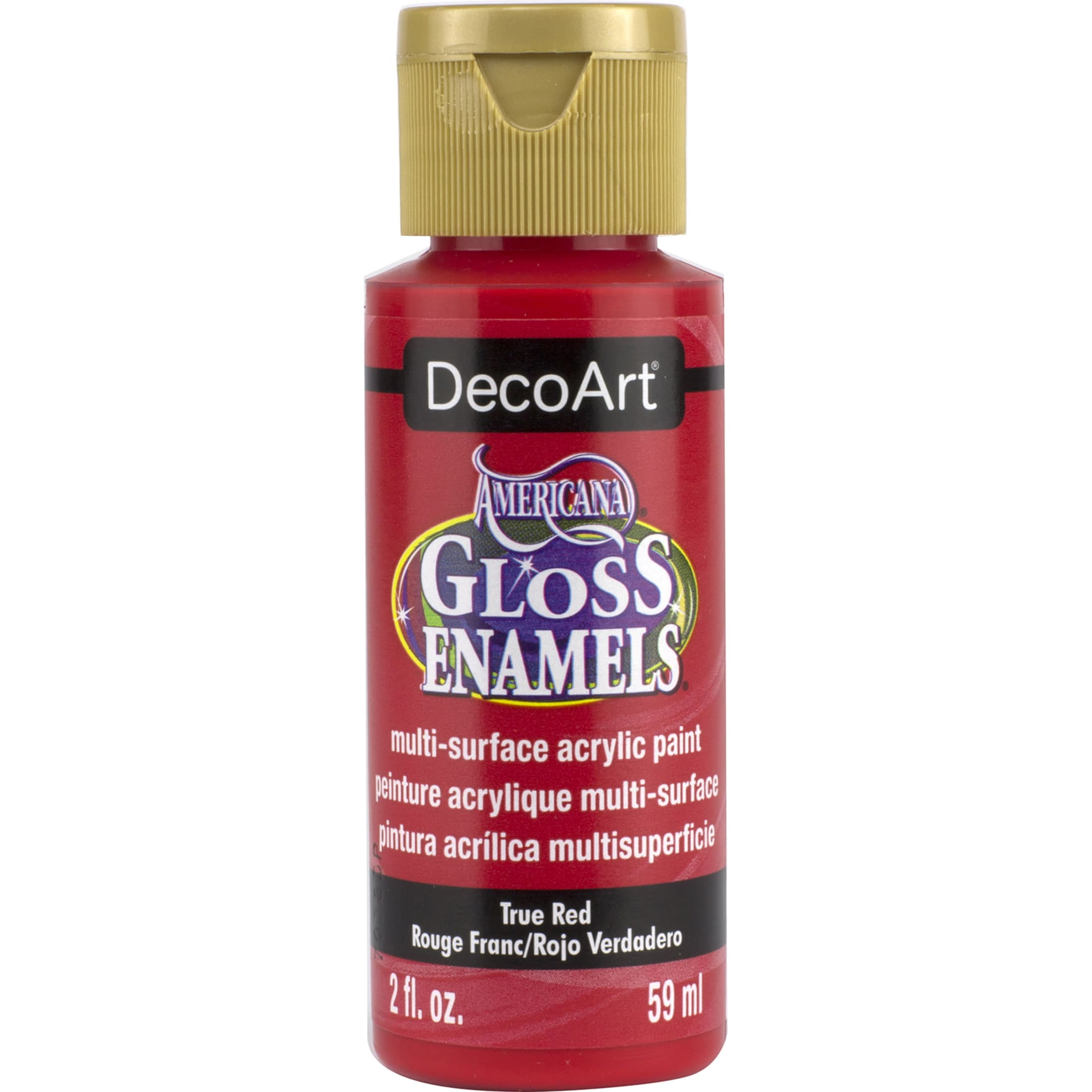 DecoArt Americana Gloss Enamels Acrylic Paint, 2 oz., True Red ...