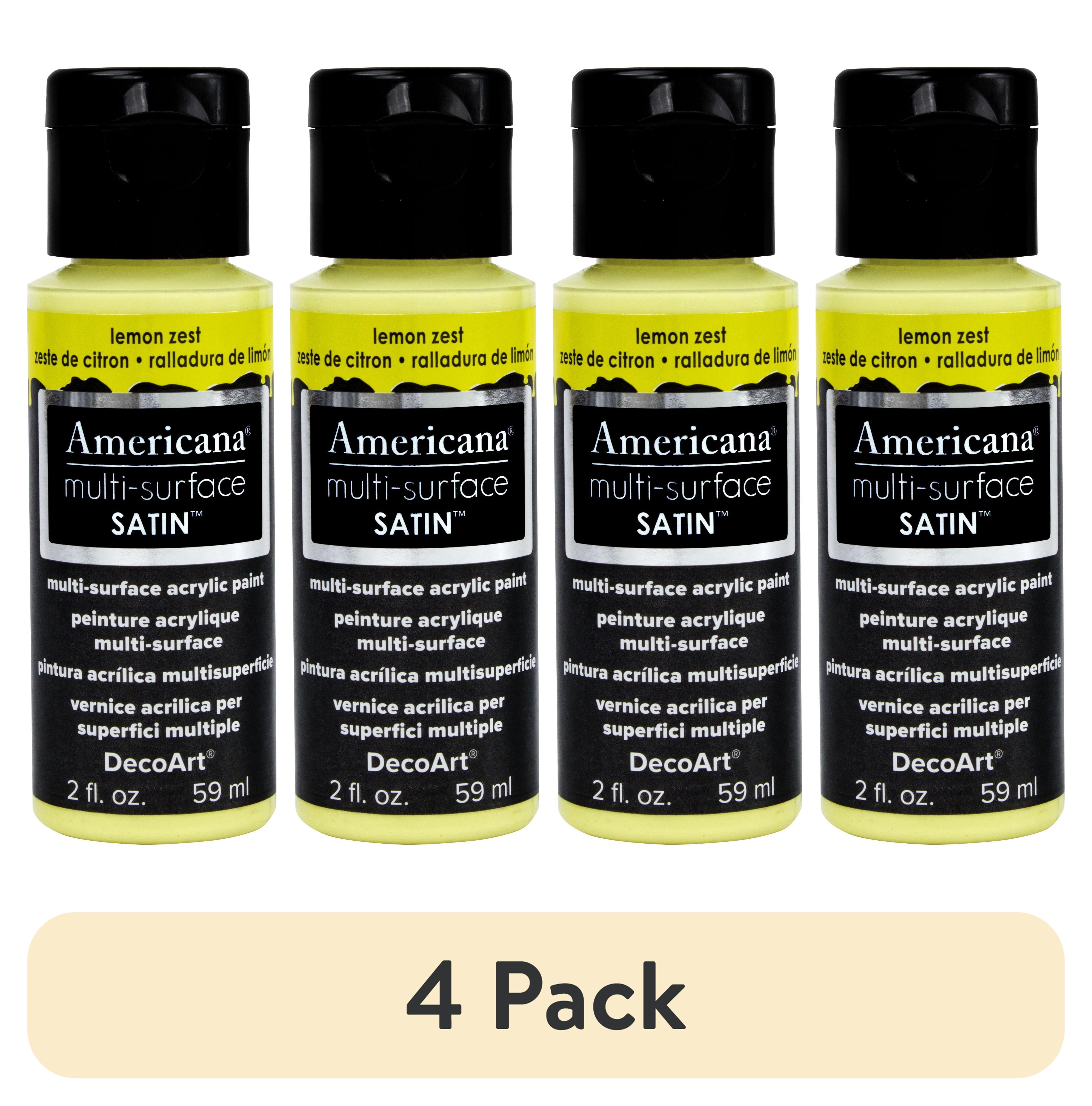(4 pack) DecoArt Americana Multi-Surface Acrylic Color, 2 oz., Lemon ...